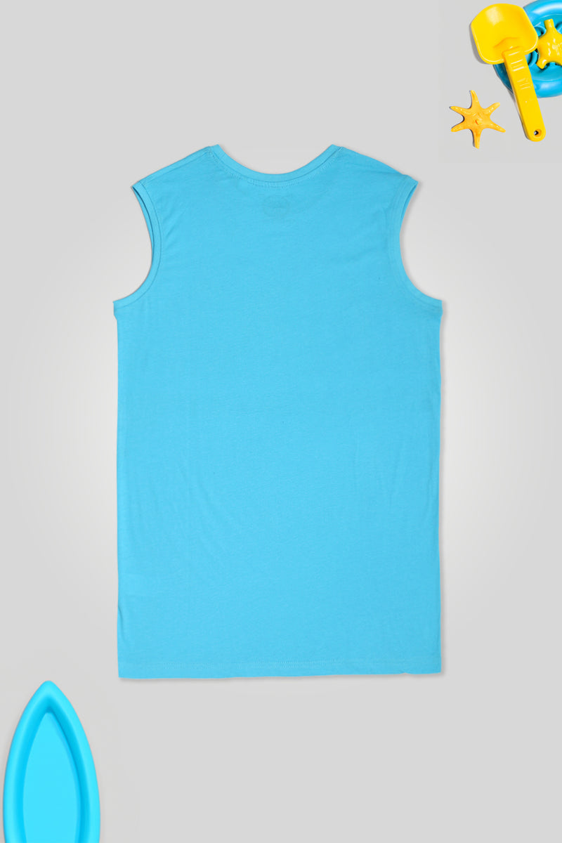 Boys Branded Graphic Sando - Sky Blue– EXPOSTORE