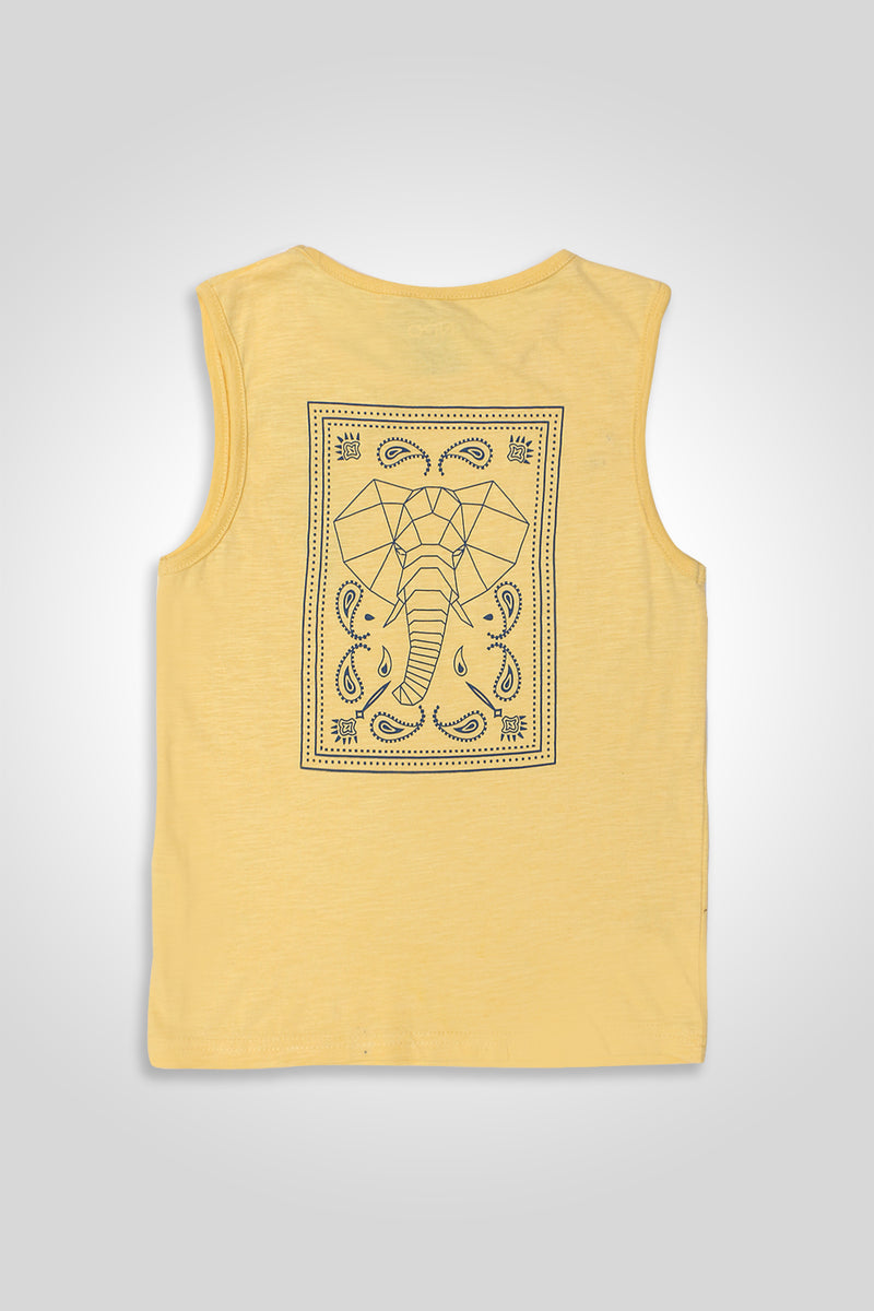 Boys Branded Graphic Sando - Yellow– EXPOSTORE